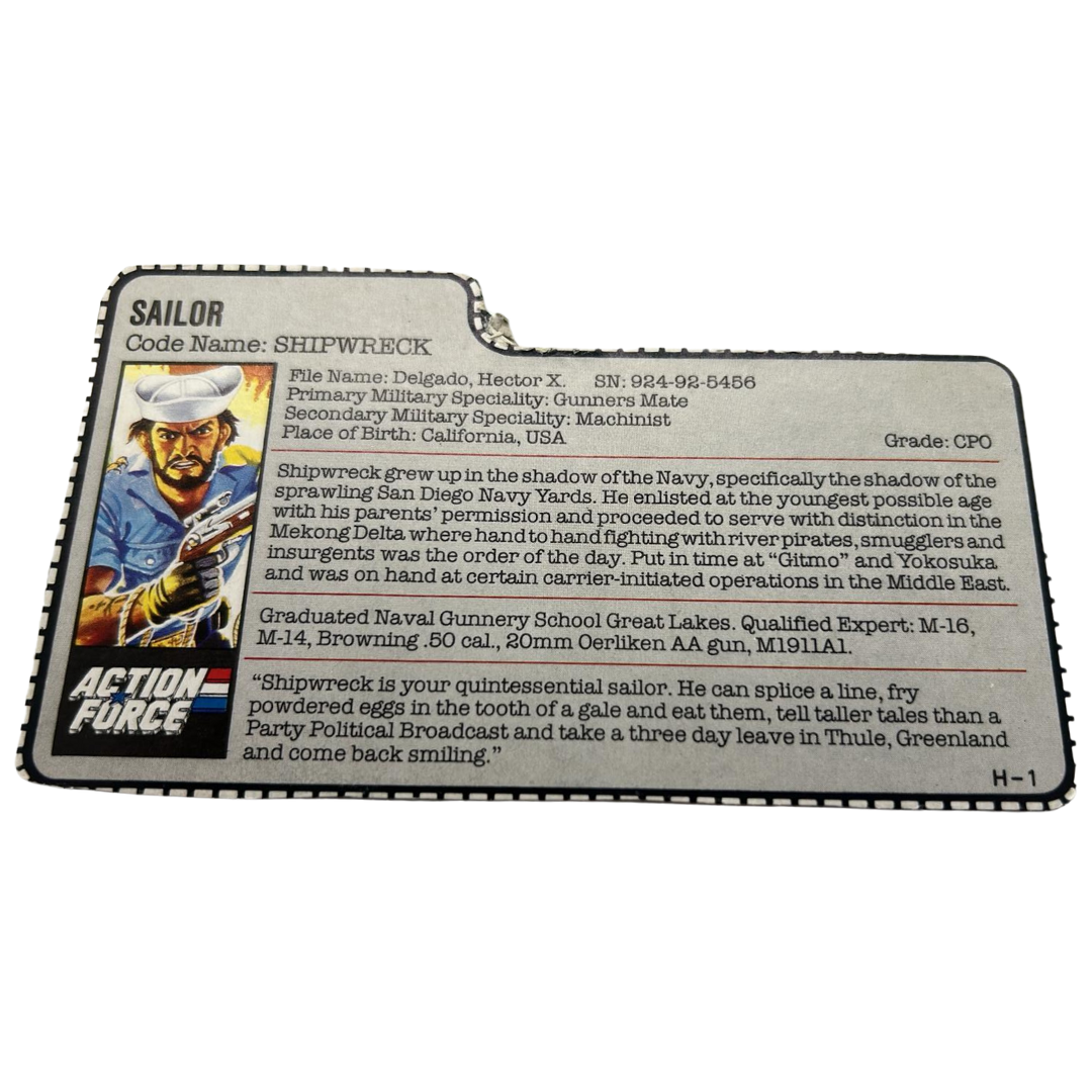 GI Joe, Action Force Shipwreck filecard, Ship Wreck by Hasbro – Lexi's ...