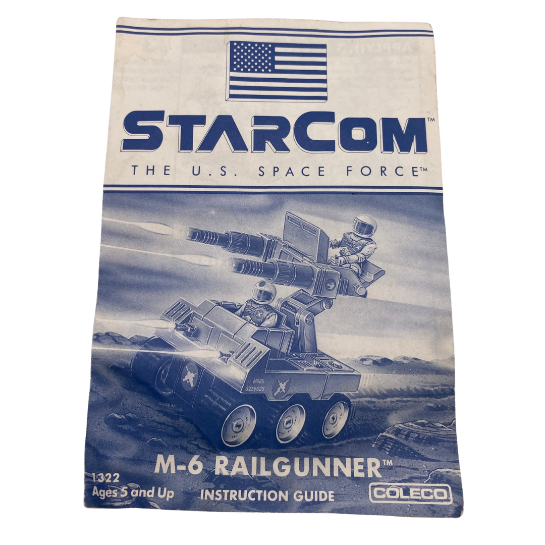 Starcom M-6 Railgunner instructions Vintage Coleco M6 Rail Gunner 266 ...